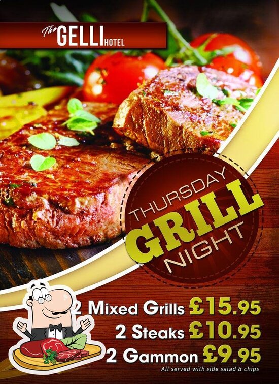 Menu at The Gelli Hotel pub & bar, Pentre