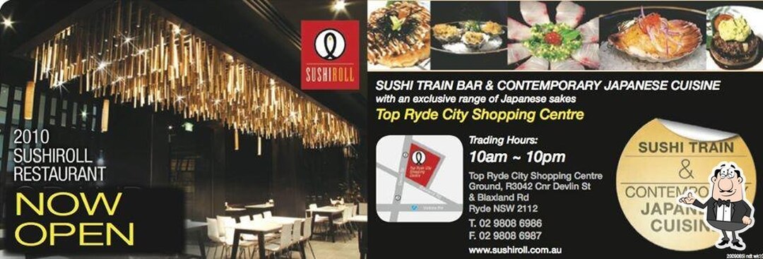Menu at Top Ryde Sushiroll restaurant, Ryde, Top Ryde Shopping Centre