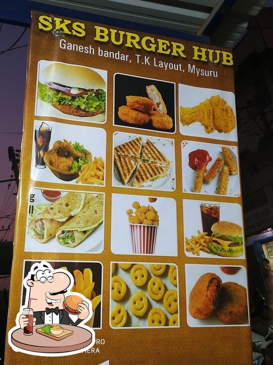 Menu at SKS BURGER HUB, Mysuru
