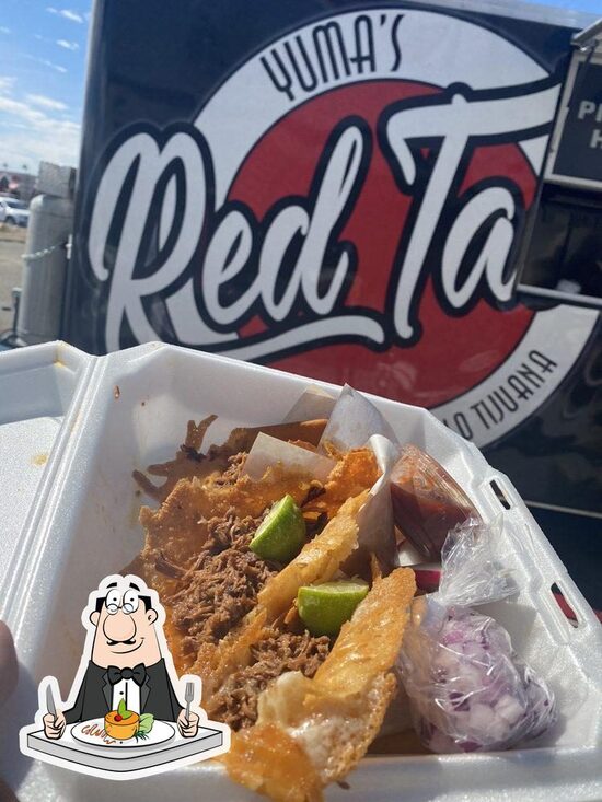 Menu at Yuma's Red Tacos restaurant, Yuma