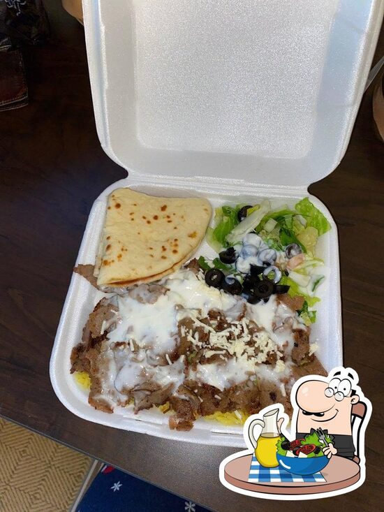Menu at Queen Gyro restaurant, Shelbyville