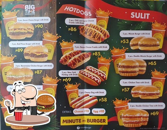 Menu at Minute Burger Area H restaurant, San Jose del Monte City, Dr ...