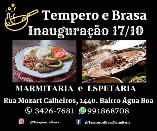 Menu at Tempero e Brasa restaurant, Dourados