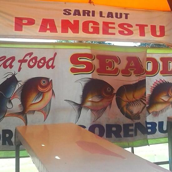 Menu at Sari Laut Pangestu restaurant, Betro