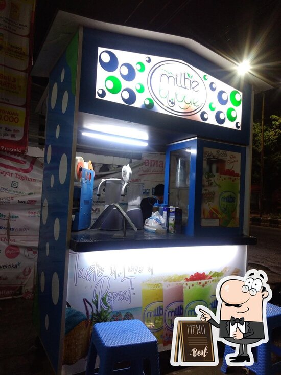 Menu at Miltie bubble cafe, Tungkaran Pangeran