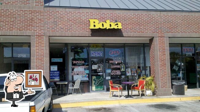 Menu at The Boba House cafe, Tampa
