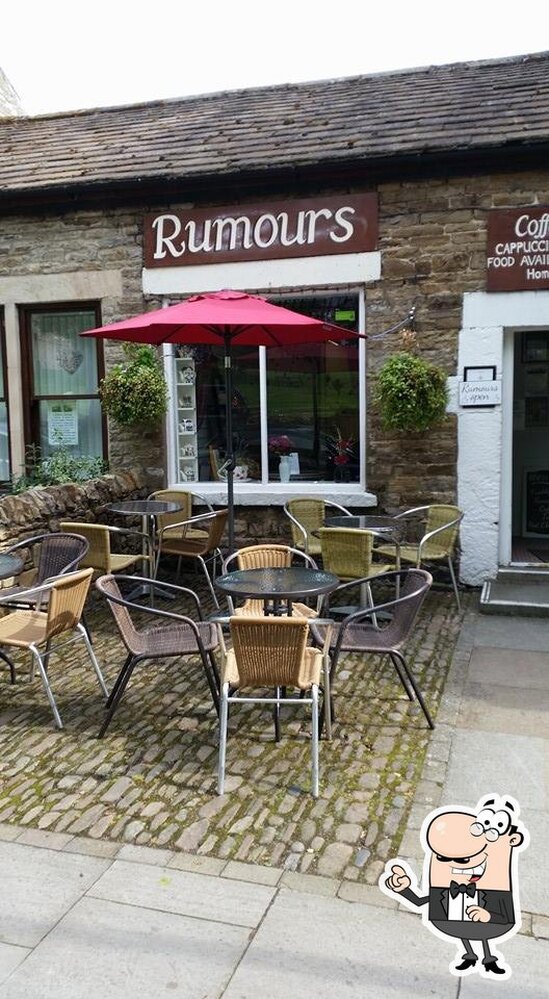 Menu at Rumours cafe, Middleton-in-Teesdale