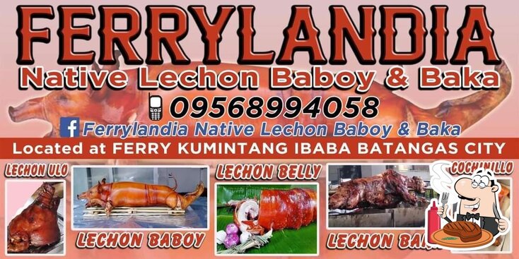 Menu at FERRYLANDIA Native Lechon Baboy & Baka restaurant, Batangas