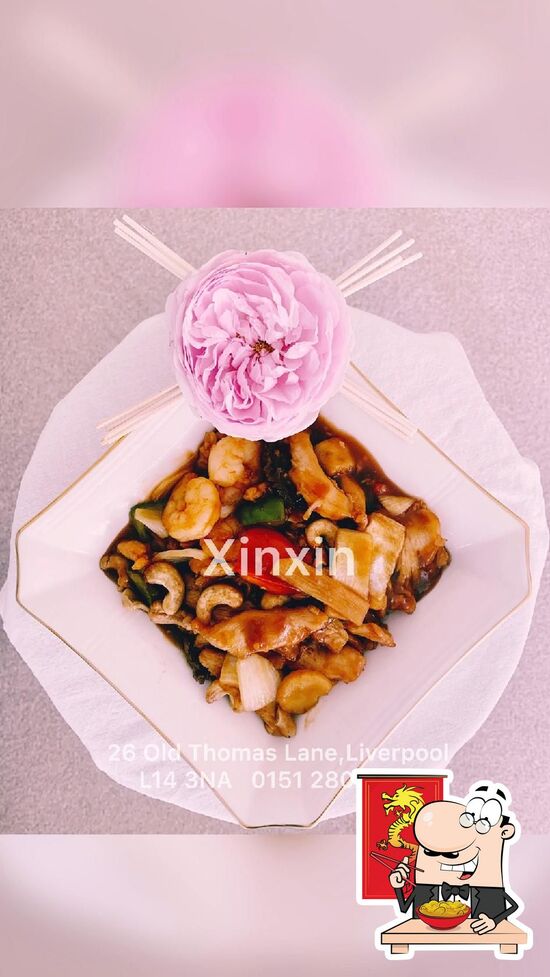Menu at Xin Xin Chinese takeaway restaurant, Liverpool