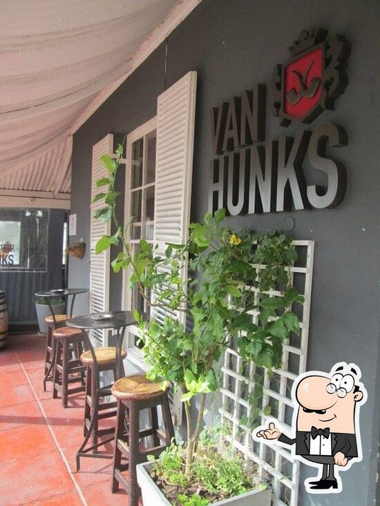 Menu at Van Hunks pub & bar, Cape Town