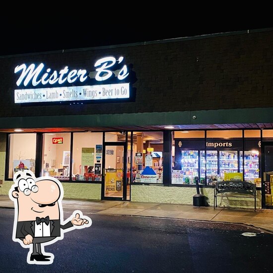 Menu at Mister B's restaurant, New Castle, Mercer Rd