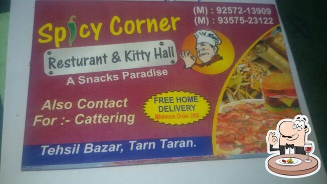 Spicy Corner A Snacks Paradise., Tarn Taran - Restaurant menu, prices ...