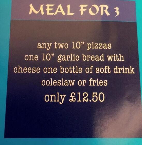 Menu at Pizza Experts fast food, Dronfield