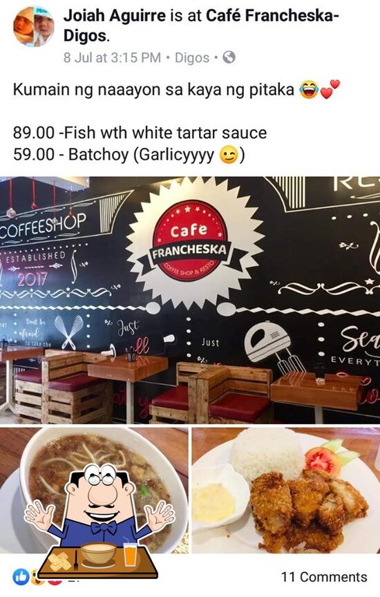 Café Francheska, Digos City - Restaurant menu, prices and reviews