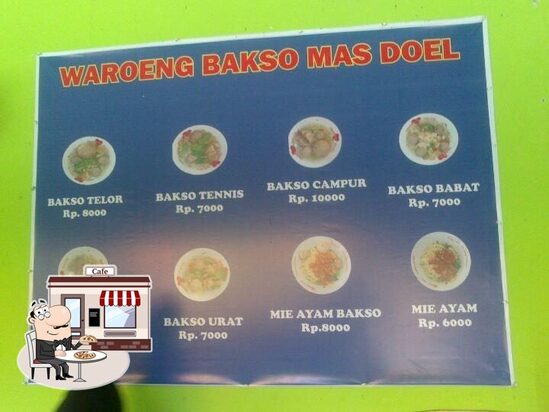 Carta del restaurante Wr. Bakso Mas Doel, Anturan