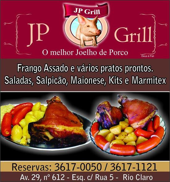 Menu at JP Grill Rotisserie/Joelho de porco, Rio Claro