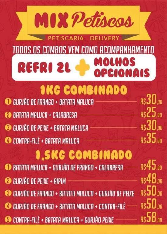 Menu em Mix Petiscos Delivery pizzaria, Nova Iguaçu