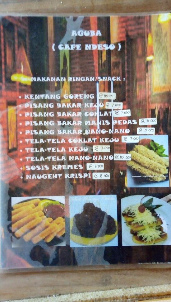 Menu at Cafe Ndeso, Sumberagung