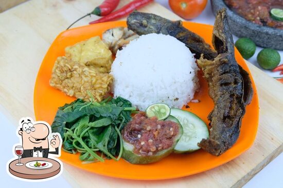 Menu at Oren Tempong restaurant, Surabaya