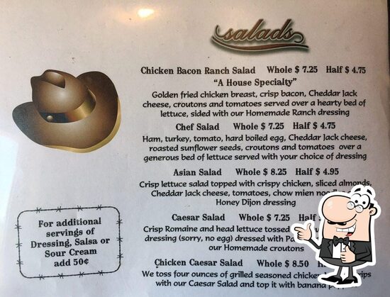 Menu at Pure Country Family Restaurant, Rudyard
