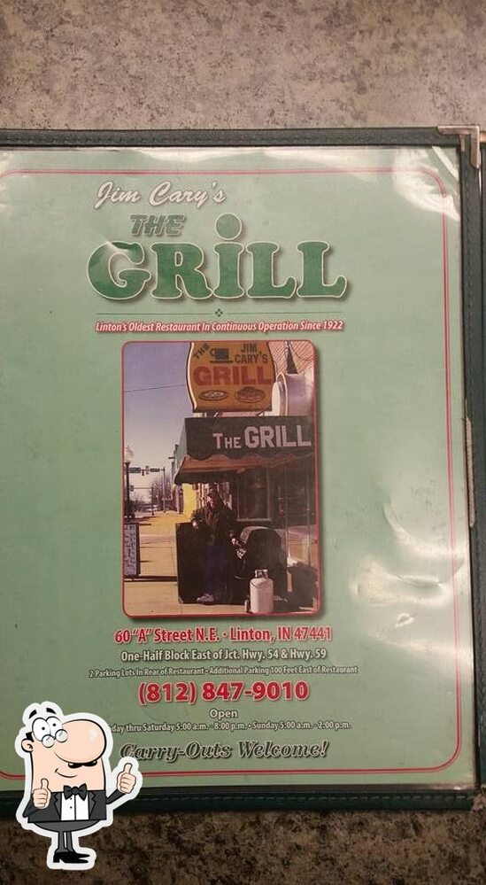 Menu at Jim Cary's The Grill, Linton