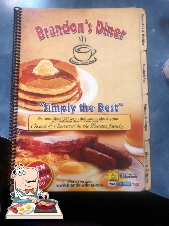 Carta del restaurante Brandon's Diner, Rancho Cucamonga, Base Line Rd
