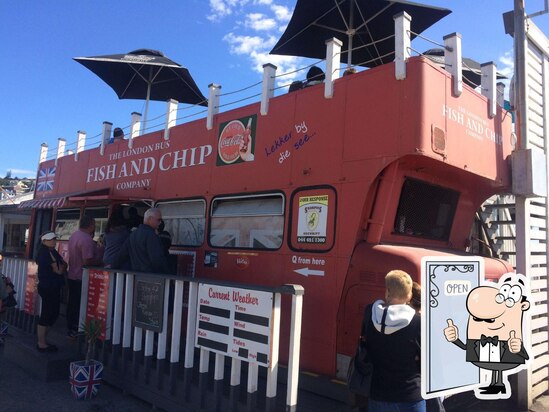 Menu at london bus fish and chips company restaurant, Mossel Bay