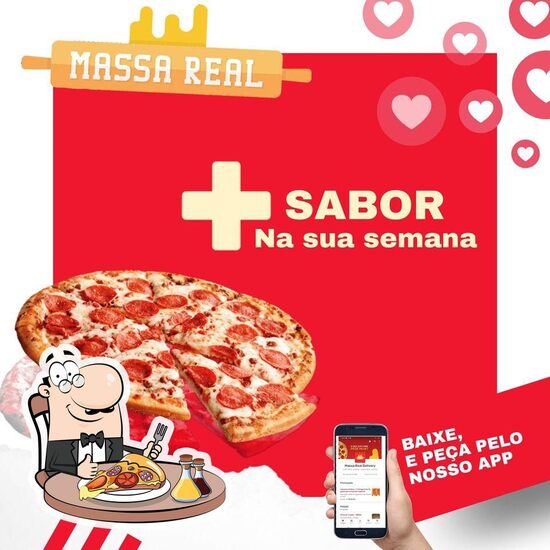 Menu at Massa Real pizzeria, Porto Real