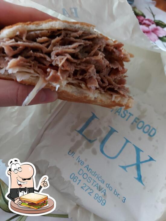 Menu au Fast food LUX Alipašino polje, Sarajevo