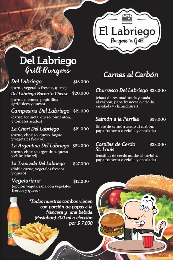 El Labriego Burgers ´n Grill, Bogotá - Menú del restaurante, precios y ...
