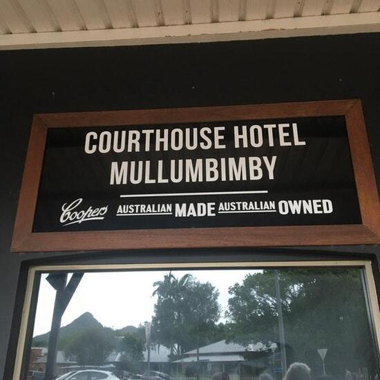 Menu at Courthouse Hotel restaurant, Mullumbimby
