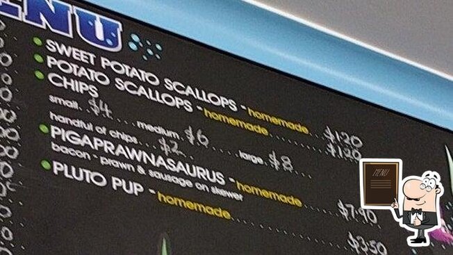 Menu at Blue Water Seafoods fast food, Narooma