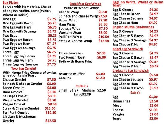 Menu at Leonardo's restaurant, Woburn