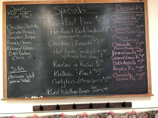 Menu at Covered Bridge Convenience restaurant, Salisbury Center