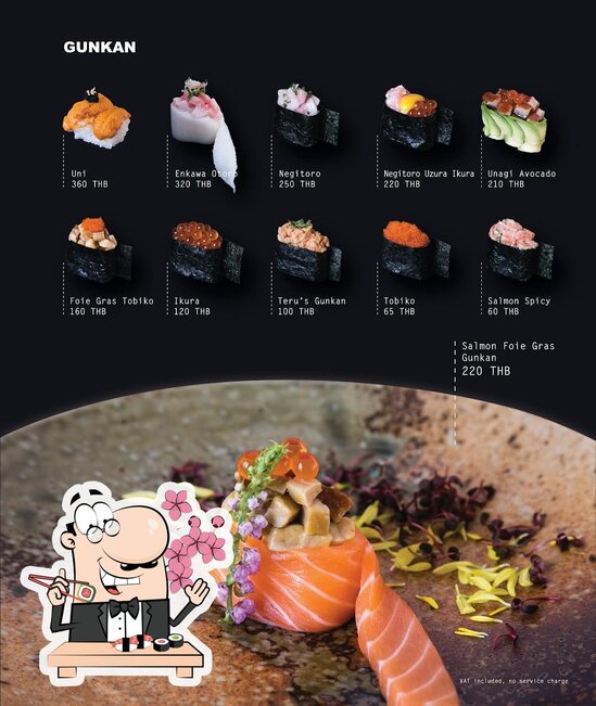 Menu at Teru Sushi Bistro restaurant, Bangkok, 137/2