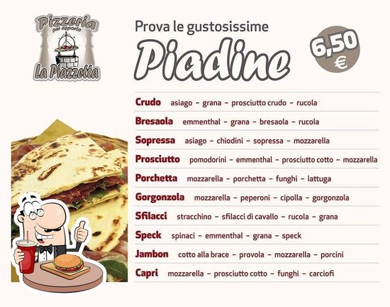 Menu da La Piazzetta - Cicchetteria Pizzeria, Campo San Martino