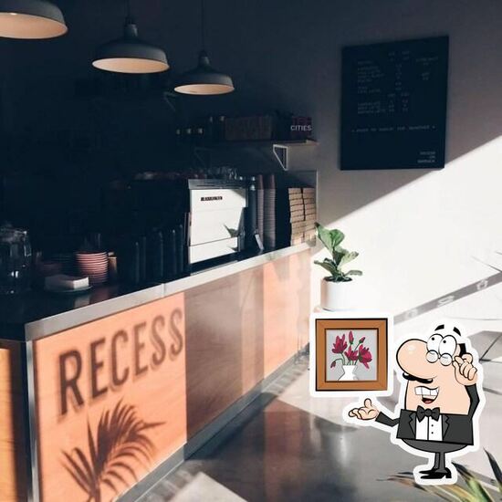 Menu at Recess cafe, Perth
