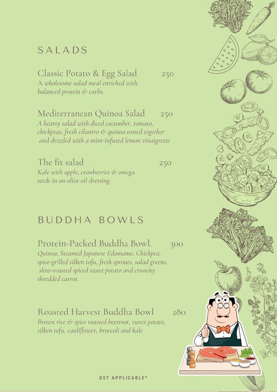 Menu at Infuso, Mumbai