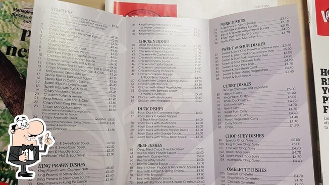Mei’s Chinese, Mansfield - Restaurant menu, prices and reviews