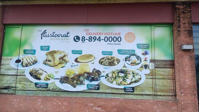 Menu at The Aristocrat Restaurant, Pasay, 1