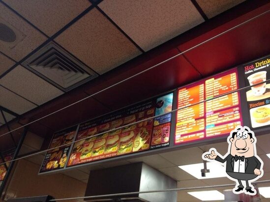 Menu at Uncle Sams fast food, Portsmouth