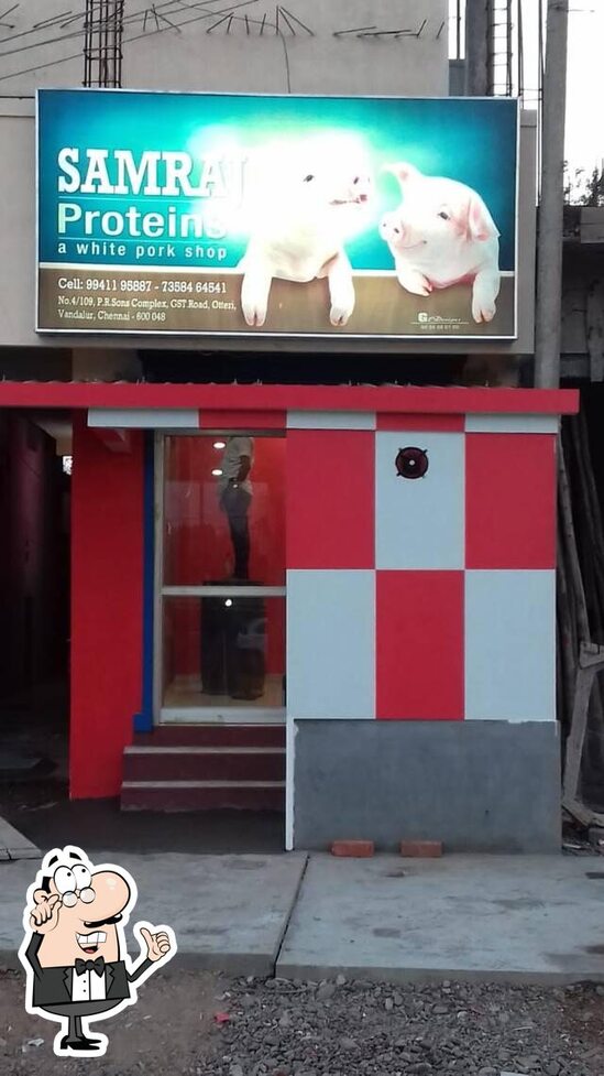 Menu at Samraj proteins pork shop, Chennai