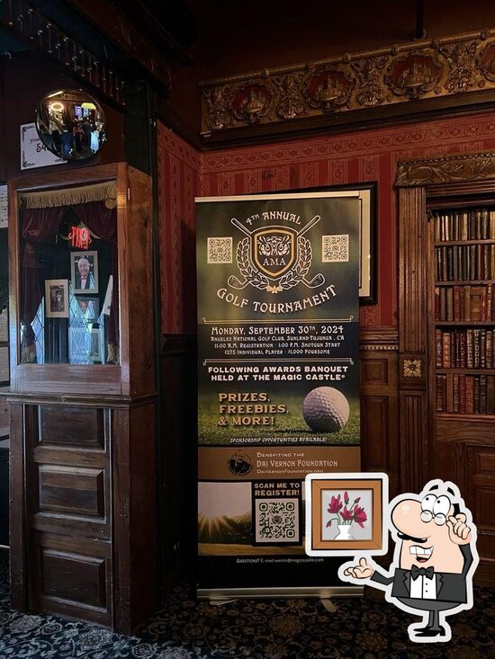 Menu at The Magic Castle club, Los Angeles