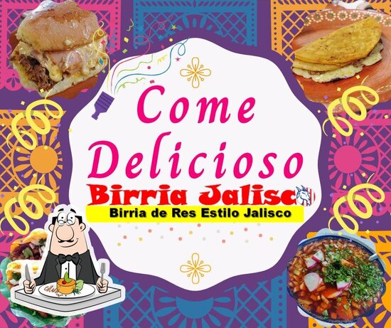 Menu at Jalisco Birria restaurant, Ciudad Obregón