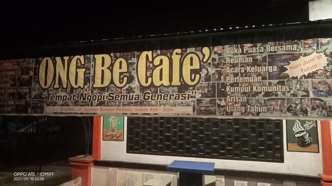Menu at ONG Be Cafe, Indonesia