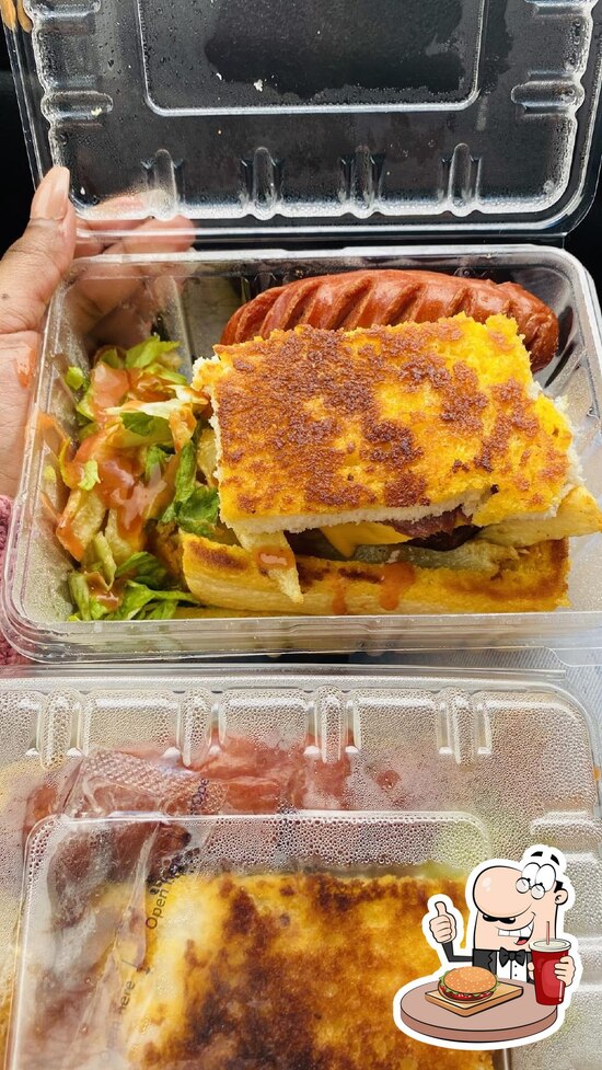 Menu at Mkhulu's fast food, Benoni, Main St