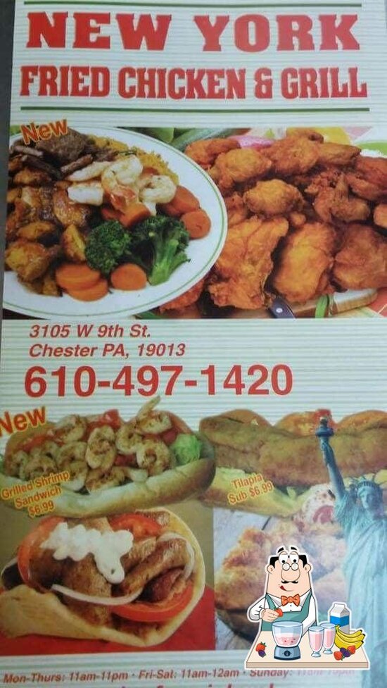 Menu at New York Fried Chicken & Grill restaurant, Chester