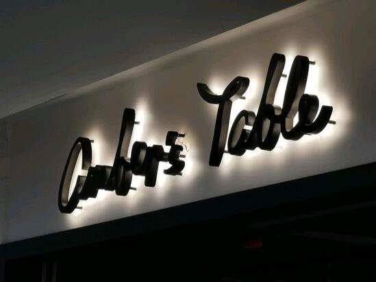 Menu at Amber's Table restaurant, Hong Kong
