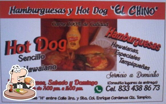 Menu at Hamburguesas El Chino restaurant, Tampico