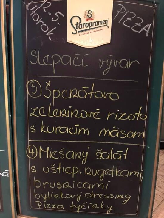 Menu at Reštaurácia Viktória restaurant, Bernolákovo